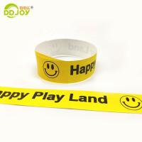 China Tyvek Adhesive Wristband 250x19mm Waterproof Dupont Paper Bracelet for Events for sale