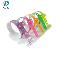 China Custom Logo Printed Vinyl Wristband 250mm x 25mm Plastic Festival Bracelet for Parks for sale