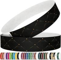 China Custom Logo Tyvek RFID NFC Sticker Wristband 250x25mm for Events for sale