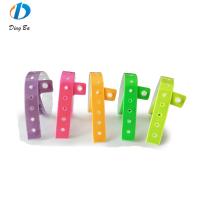 China Custom Logo Printed Vinyl Wristband 250mm x 25mm Plastic Festival Bracelet for Parks for sale