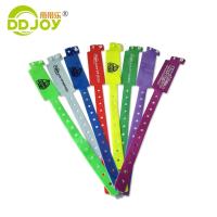 China Custom Neon PVC Wristband Two Color Printing 250x25mm Adjustable Waterproof for Events for sale