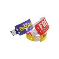 China Custom Synthetic Paper Wristband 250x25mm Violet for Events Festival Promotional Use for sale