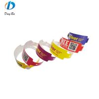 China Custom Synthetic Paper Wristband 250x25mm Violet for Events Festival Promotional Use for sale