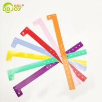 China Custom Logo PVC L Shape Adjustable Plastic Bracelet 250x16mm for Event Festival for sale