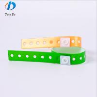 China Custom PVC Wristband 250mm x 25mm Adjustable Soft Vinyl Entry Band for Events Parties for sale