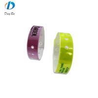 China Custom PVC Wristband 250mm x 25mm Adjustable Soft Vinyl Entry Band for Events Parties for sale