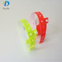 China Custom Fluorescent RFID Wristband 250mm x 25mm Waterproof Admission Ticket Bracelet for sale