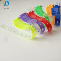 China Custom Fluorescent RFID Wristband 250mm x 25mm Waterproof Admission Ticket Bracelet for sale