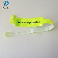 China Custom Fluorescent RFID Wristband 250mm x 25mm Waterproof Admission Ticket Bracelet for sale