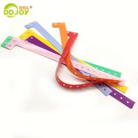 China PVC Vinyl Wristbands 250x16mm Disposable Snap Closure for Events Parties Festivals for sale