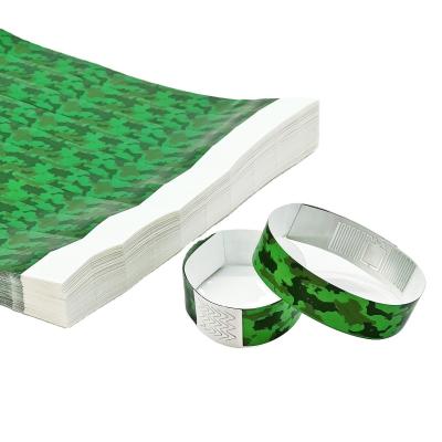 China Custom Waterproof Tyvek RFID Wristband 250x19mm for Entrance Ticket Label Sticker for sale