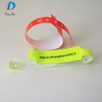 China Custom Fluorescent RFID Wristband 250mm x 25mm Waterproof Admission Ticket Bracelet for sale