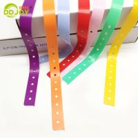 China PVC Vinyl Wristbands 250x16mm Disposable Snap Closure for Events Parties Festivals for sale