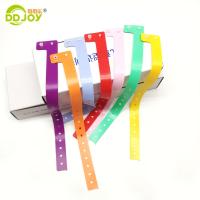 China PVC Vinyl Wristbands 250x16mm Disposable Snap Closure for Events Parties Festivals for sale