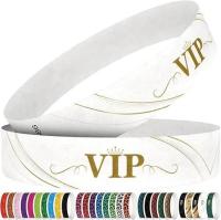China Plain Tyvek Wristbands 250x19mm Waterproof Tear Resistant for Events 100 Pcs for sale