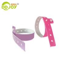 China Neon PVC L Shape Wristband 250x16mm Adjustable Fluorescent Film for Events for sale