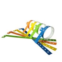 China Custom Composite Material ID Bracelets Waterproof L Shape PE Wristband 250x16mm for Events for sale