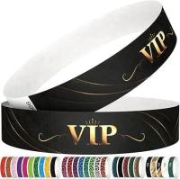 China Waterproof Custom Logo Tyvek Wristbands 250x19mm for Events Party Supplies for sale