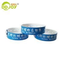 China Custom Composite Material ID Bracelets Waterproof L Shape PE Wristband 250x16mm for Events for sale
