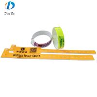 China Red Vinyl PVC Wristband 250x25mm Adult Size VIP Pass Admission Event ID Bracelet for sale