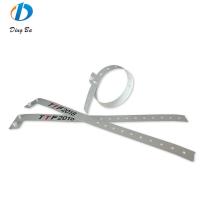 China Custom Logo Accepted Hotel Paper Composite L Shape Wrist Band for Clear Identification for sale