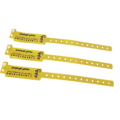 China Soft PVC Waterproof Vinyl Wristband 250x25mm Identification Bracelet for Club Events for sale