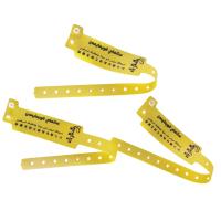 China Soft PVC Waterproof Vinyl Wristband 250x25mm Identification Bracelet for Club Events for sale