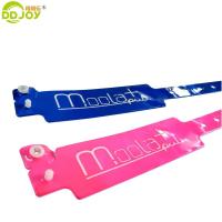 China PVC Reflective Wristband 250x25mm Neon Color Disposable Bracelet for Events for sale