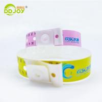 China Custom Waterproof Plastic Wristband 250x25mm for Events Festivals Parks Durable for sale