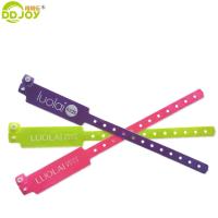 China PVC Reflective Wristband 250x25mm Neon Color Disposable Bracelet for Events for sale