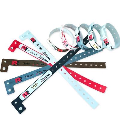 China Custom Waterproof Anti-Allergy Composite Wristband 250x25mm for Theme Park Events for sale