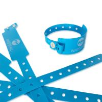 China Waterproof Soft PVC Vinyl Wristband 170x18mm for Events Festivals Custom Logo for sale