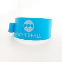 China Waterproof Soft PVC Vinyl Wristband 170x18mm for Events Festivals Custom Logo for sale