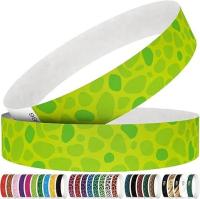 China Custom Printed Tyvek DuPont Paper Wristband 250x19mm Waterproof for Amusement Park Entry for sale