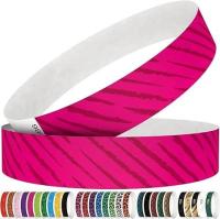 China Custom Printed Tyvek DuPont Paper Wristband 250x19mm Waterproof for Amusement Park Entry for sale
