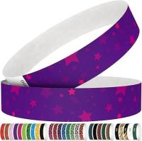 China Custom Printed Tyvek DuPont Paper Wristband 250x19mm Waterproof for Amusement Park Entry for sale