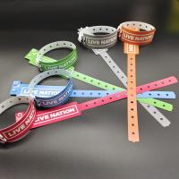 China PVC Vinyl Wristbands 250x25mm Wide Shape for Events Custom Logo and Free Design for sale