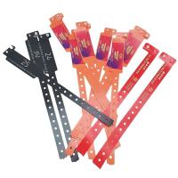 China Waterproof L Shape Vinyl Wristbands 250x16mm Custom Logo for Festival Events for sale