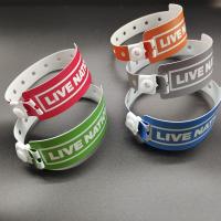 China PVC Vinyl Wristbands 250x25mm Wide Shape for Events Custom Logo and Free Design for sale