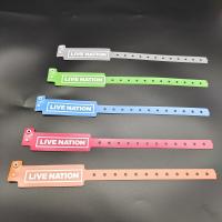 China PVC Vinyl Wristbands 250x25mm Wide Shape for Events Custom Logo and Free Design for sale