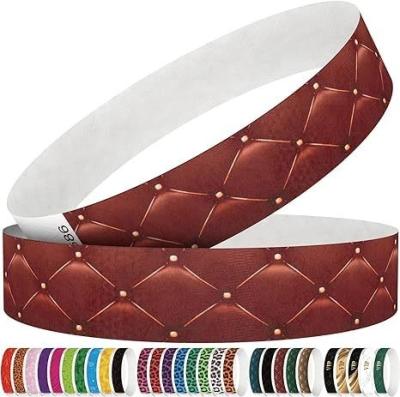 China Custom Logo Tyvek Wristband Waterproof Tear Resistant 250x19mm for Events Parties for sale