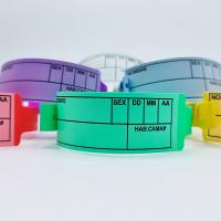China Custom Logo PVC Wrist Band 250x25mm Disposable Vinyl Bracelets for Hospital Identification for sale