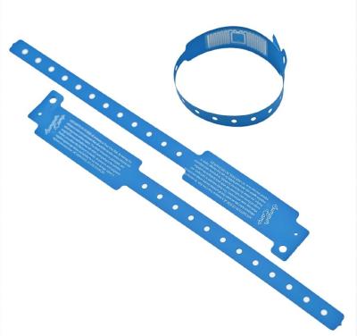 China Custom PVC Vinyl Wristbands 250x25mm Rainbow Colors Anti-Lost for Events Festivals for sale