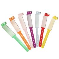 China Custom PVC Vinyl Wristbands 250x25mm Rainbow Colors Anti-Lost for Events Festivals for sale