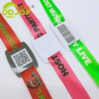 China Custom RFID Woven Fabric NFC Wristband 350x15mm for Access Control Events for sale