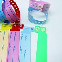 China Custom PVC Vinyl ID Wristband 250x25mm Disposable Medical Event Bracelet 100pcs for sale