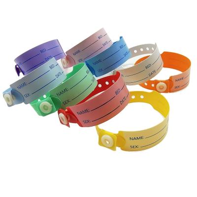 China Custom Writable Vinyl Disposable Identification Wristbands for Hospital Patients for sale