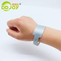 China Neon PVC Wristband 250x25mm Waterproof Adjustable Wrist Band for Events Festivals for sale