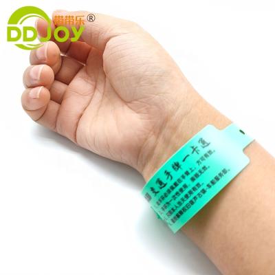 China Custom PVC Identification Armband for Child Park Charity Events Red 250x25mm for sale