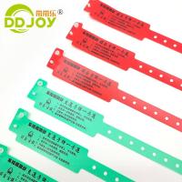 China Custom PVC Identification Armband for Child Park Charity Events Red 250x25mm for sale